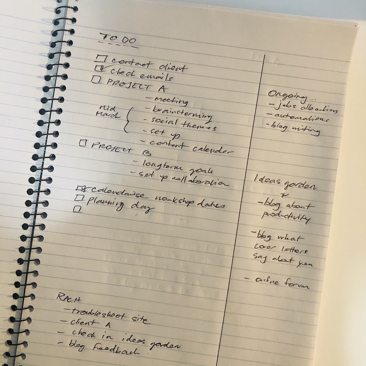 How to use a bullet journal for client management - Rachel's List blog