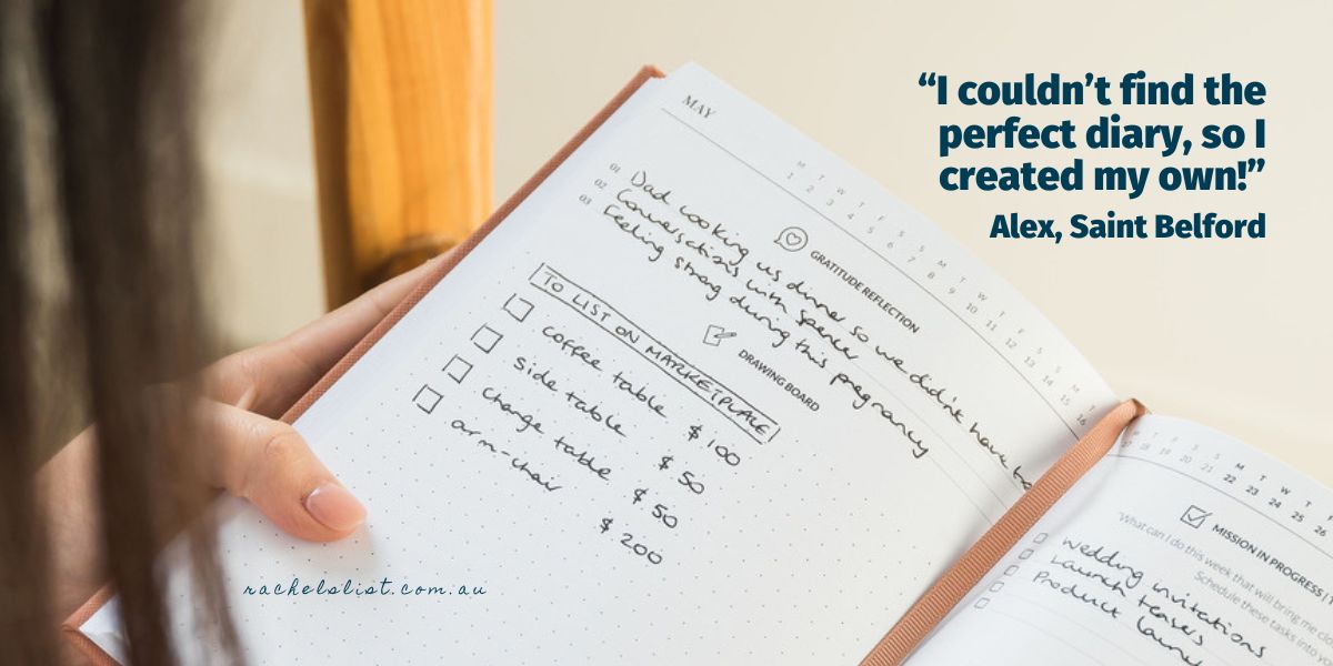 "I couldn't find the perfect diary, so I created my own" | Rachel's ...