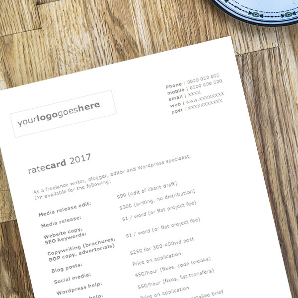 Rate card - Rachel's List | Toolkit